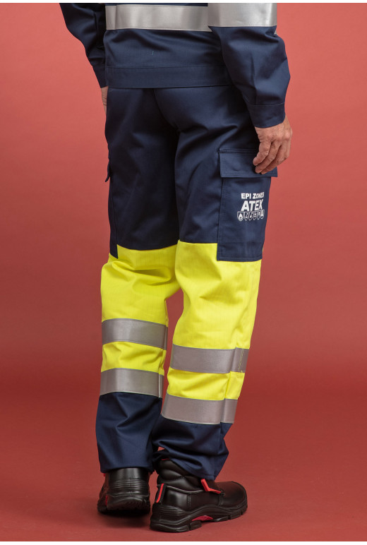 ATEX High-Visibility Multi-Hazard Trousers Fluo Yellow | DMD France