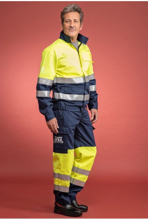 ATEX High-Visibility Multi-Hazard Trousers Fluo Yellow | DMD France