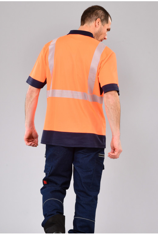 Visio Mesh high-visibility short-sleeved polo shirt | DMD France