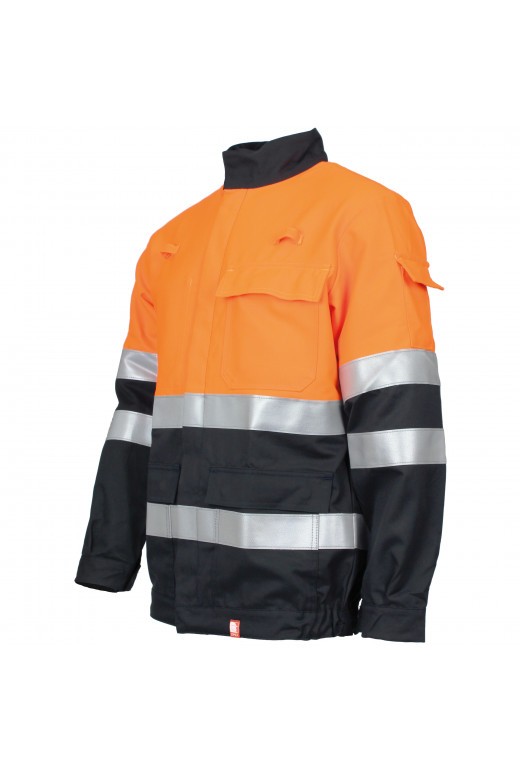 Fluo Orange High-Visibility ATEX Multi-Hazard Jacket | DMD France