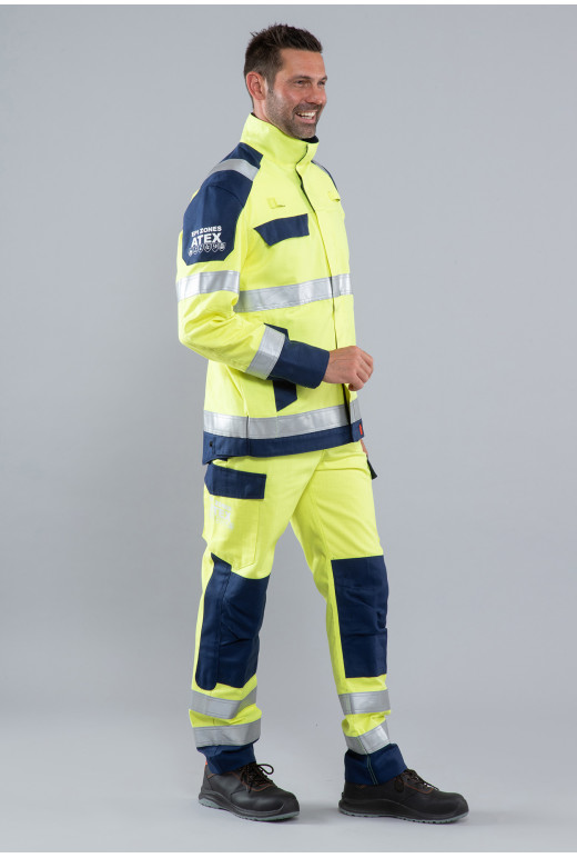 ATEX Plus High-Visibility multi-hazard trousers Fluo Yellow|DMD France