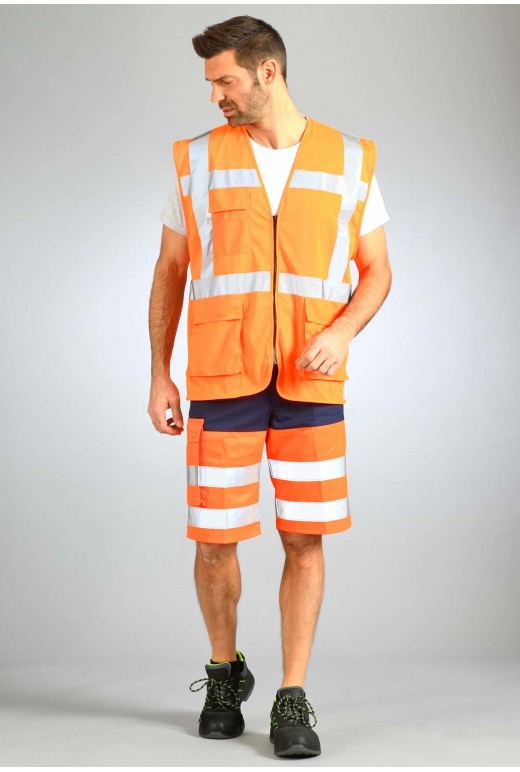 Visio Mesh high-visibility multi-pocket vest | DMD France