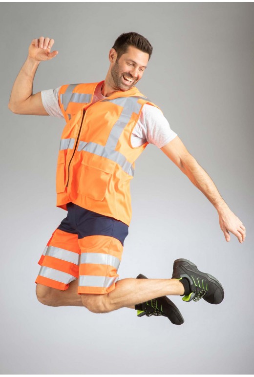 Visio Mesh high-visibility multi-pocket vest | DMD France