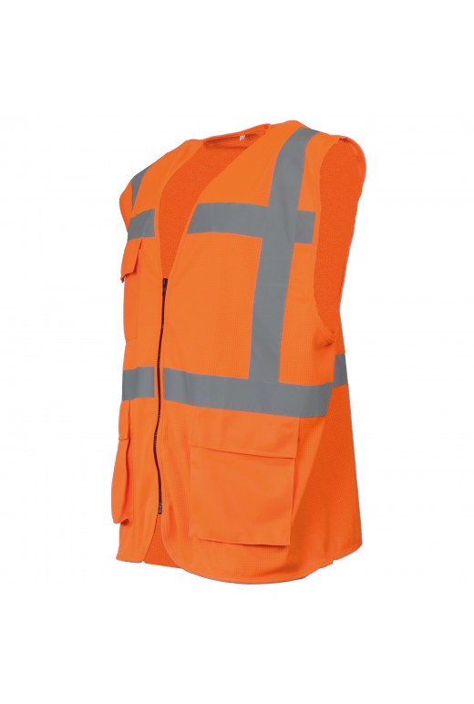 Visio Mesh high-visibility multi-pocket vest | DMD France